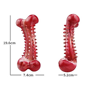 JOROBURO Dog Bone Toy, Pet Simulation Bite Resistant Teeth Grinding Toys Rubber Molar Stick Dog Chewing Toy, Tooth Brushing Teething Chew Toys Dental Oral Care for Large Dogs