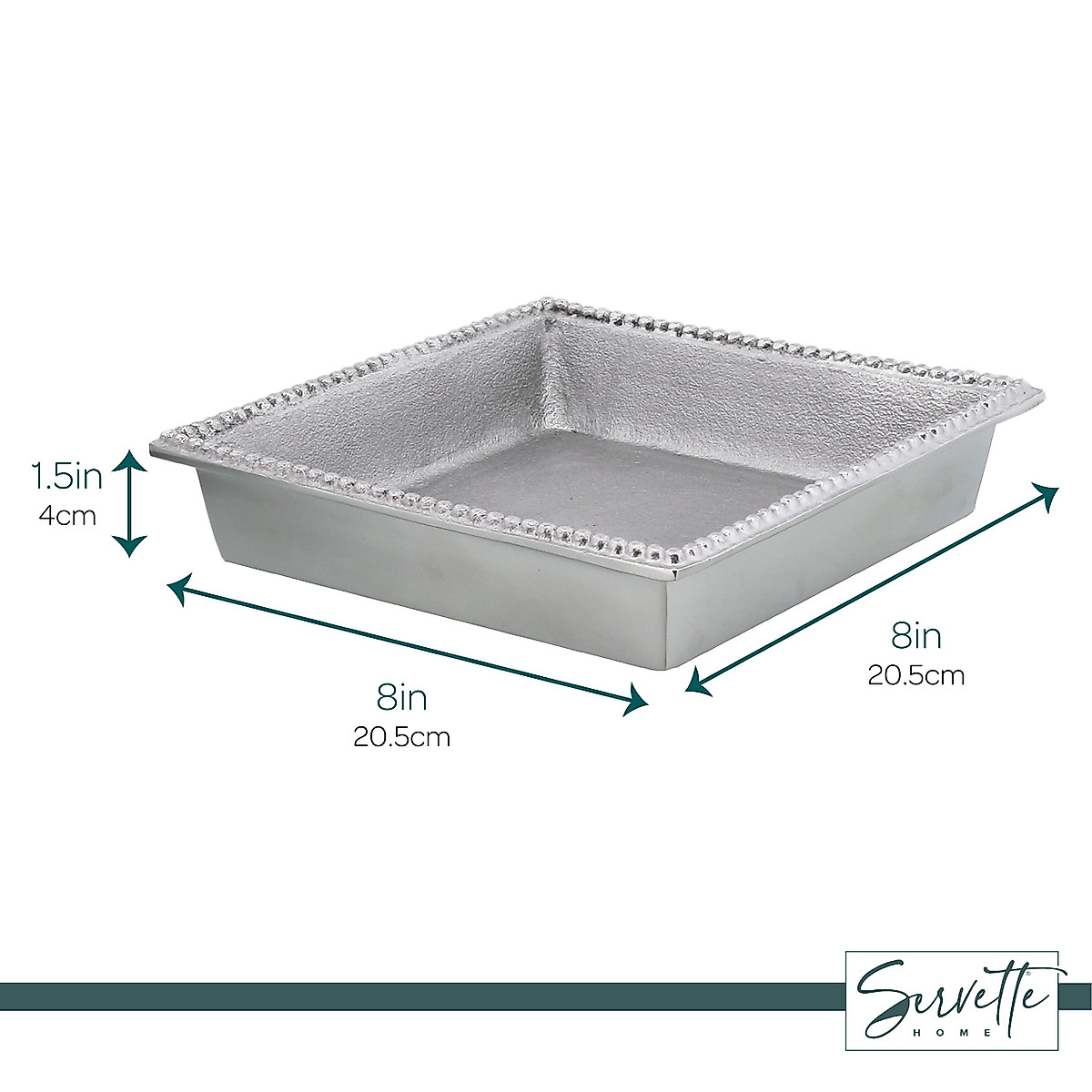 Napkin Holder Beaded Edge Metal Flat Napkin Box - Dinner