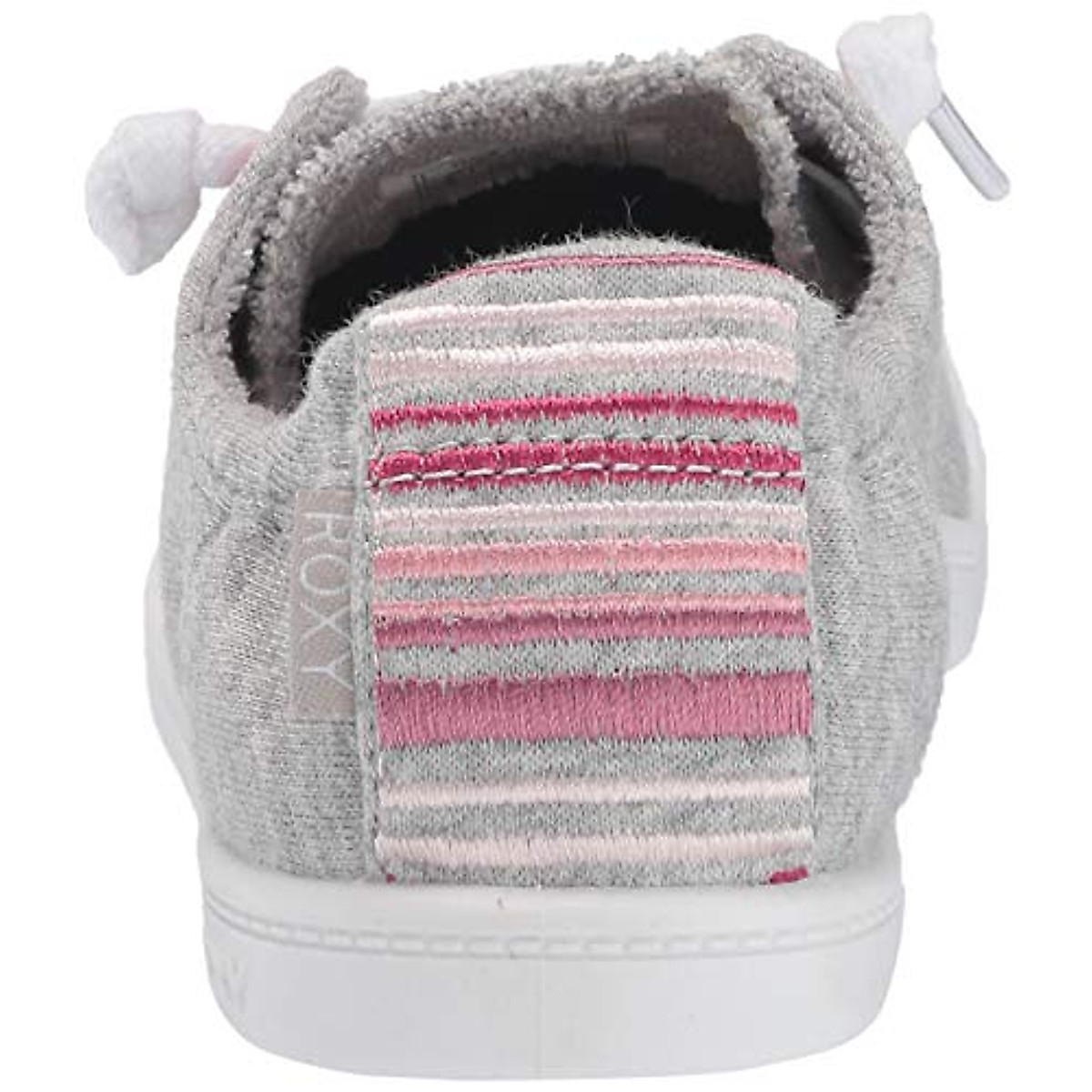 Roxy Girl's Bayshore Slip ON Sneaker Shoe, Grey Heather New, 2 Medium Youth US Big Kid