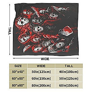 Horror Movie Characters (Many Faces of) Flannel Blanket,Super Soft, Comfortable and Warm, Perfect for Sofa, Living Room and Bedroom 80"X60"
