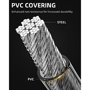 ROCKRBOS Bike Cable Lock with Key, ABS Lock Shell, 2 Keys & 1 Mount Bracket, Cable Lock for Bicycle/Scooter/Gate