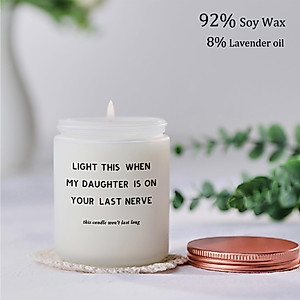 Son in Law Gifts for Christmas or Birthday, Son-in-Law Gifts from Mother in Law, Funny Gift for Son in Law Men Gifts Lavender Candle