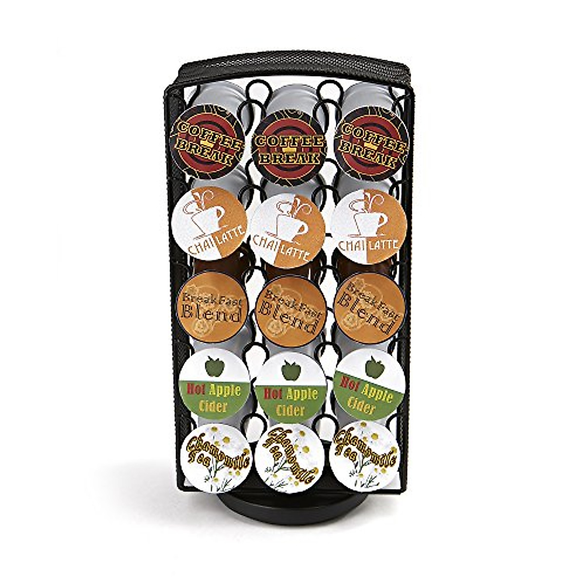 Mind Reader Carousel Coffee Pod Holder, 3.5 x 6.5 x 12, Black