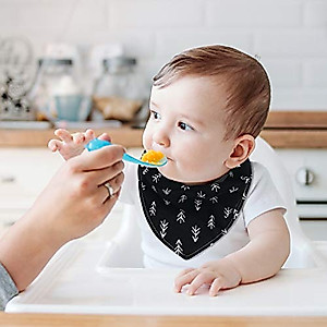 The Peanutshell Bandana Drool Bibs for Baby Boys or Girls - 8 Pack Set for Feeding, Teething, Drooling