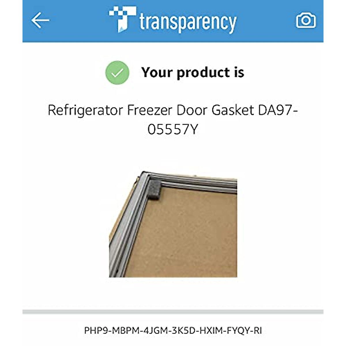 Refrigerator Freezer Door Gasket DA97-05557Y