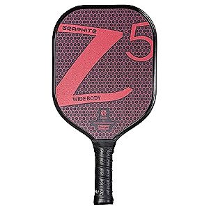ONIX Graphite Z5 Pickleball Paddle (Graphite Carbon Fiber Face with Rough Texture Surface, Cushion Comfort Grip and Nomex Honeycomb Core for Touch, Control, and Power), Red