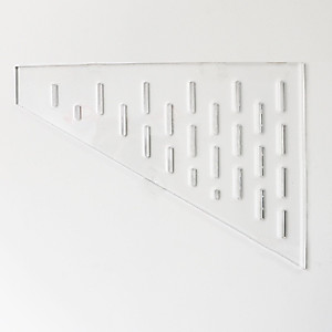 PIAOLGYI Replacement Shelf for IKEA Detolf,Triangular Acrylic Corner Shelves Extra Shelves Accessories Compatible with IKEA Detolf Glass Cabinet,11" x 15" (7mm) ﻿