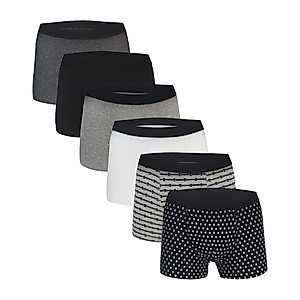 Allxwek Boys Boxer Briefs Size 14-16 Soft Big Kids Youth Cotton Underpants 6 pack,170-176/14-16 years