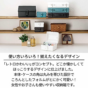 Tenma Lightweight and Easy to Handle Plastic Storage Box, Perfect for B5 Size Notebooks, Sewing Box, Small Items, Hakot, Off-White, Width 11.4 x Depth 9.1 x Height 2.8 inches (29 x 23 x 7 cm) [Size:
