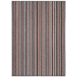 Garland Rug Carnival Area Rug, 5-Feet by 7-Feet, Random Multi-Color Stripes