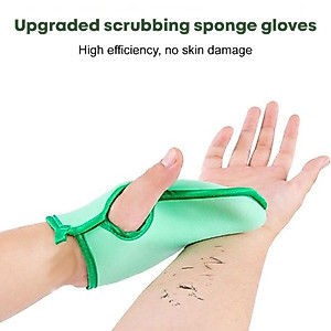 Bath Sponge, PVA Super Soft Exfoliator Sponge Gloves, Bath and Body Exfoliator Mitts, Dual-Sided, Multi-Purpose Glove Exfoliates Skin, Scrubbing Glove for Shower Spa Massage and Dead Skin Cell Remover