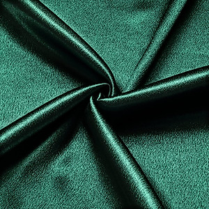 Hi-Tie Men's Dark Green Dress Shirt Long Sleeve Satin Silk Like Regular Fit Solid Turn Down Collar Shirt Casual Prom Daily