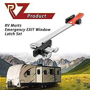 Aucuda RV Emergency Window Latch, Metal EXIT Window Locks, Camper Egress Window Security Bars, Window Support Holder with Red Handle for Travel Trailer, Easy Install&Extra Durable, RV Accessories.