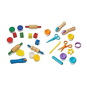 Melissa & Doug Clay Play Activity Set - With Sculpting Tools and 8 Tubs of Modeling Dough - Arts And Crafts For Kids, Clay Kits For Ages 3+
