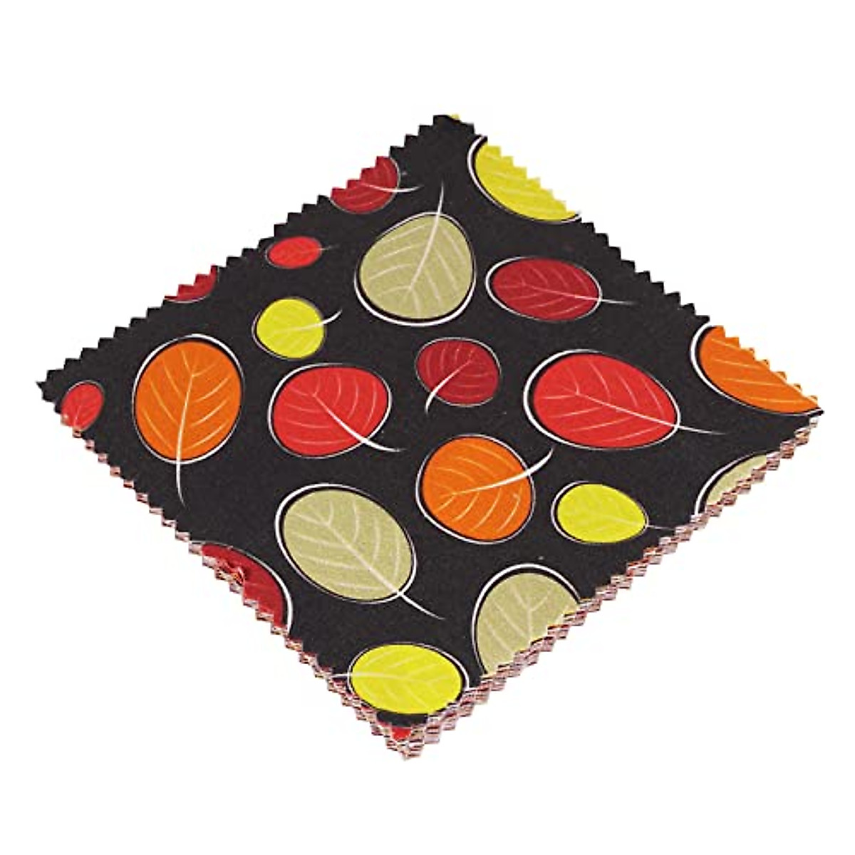 Soimoi Autumn Fall Theme Print Precut 5-inch Cotton Fabric Quilting Squares Charm Pack DIY Patchwork Sewing Craft- Multicolor