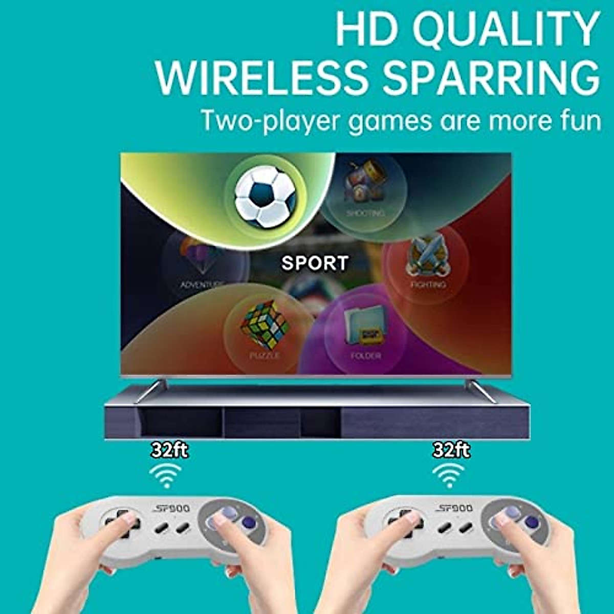 Classic Mini Retro Game Console Built in 5000 Classic Video Games,Dual 2.4G Wireless Controllers and HDMI HD Output,Mini Host with TF Expansion,Ideal Gift for Kids and Adult