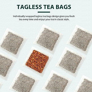 Soeos Rooibos Tea, Rooibos Tea Organic, Rooibos Tea Bags (100 Count), Naturally Sweet Herbal Tea, Caffeine Free, USDA Organic, Red Rooibos Tea Farmed in South Africa 9oz (250g),100 Count (Pack of 1)