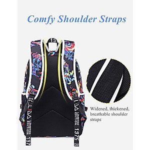 Middle-High School Backpacks for Teens Boys Mens with USB Charger, Capacity Boys Elementary Bookbags Laptop Backpacks, Water-resistant Travel Rucksacks