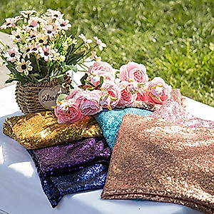 JYFLZQ Navy Blue Sequin Backdrop Curtains 2ft x 8ft 2 Panel Glitter Photo Booth Backdrops Sparkly Photography Background Drapes for Parties Wedding Bridal Showers