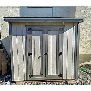 TamBee Black Gate Hinges Shed Hinges Heavy Duty Gate Hinges for Wooden Fences Barn Door Hinges for Wood Outdoor 3.5inch with Screws (Pack of 4)