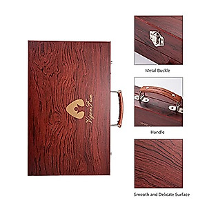 Art Supplies, 129-Piece Deluxe Wooden Art Set Crafts Kit with 2 Sketch Pads, Canvas Boards, Oil Pastels, Colored Pencils, Watercolor Cakes, Creative Gift for Kids, Teens, Beginners Girls Boys