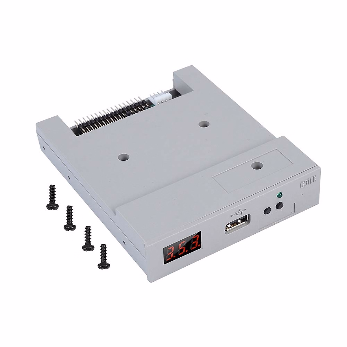 FAT32 Drive Emulator, SFR1M44-U100 3.5inch 1.44MB USB SSD Floppy Drive Emulator Set Including 1 USB Emulator and 3 Screws Handy Use Plug to Operate
