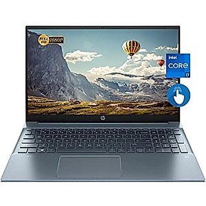 HP Newest 15 Pavilion Laptop, 15.6" Full HD Touchscreen, 12th Gen Intel Core i7-1255U Processor, 16GB RAM, 1TB SSD, Backlit Keyboard, Wi-Fi 6, HDMI, Windows 11 Home, Blue