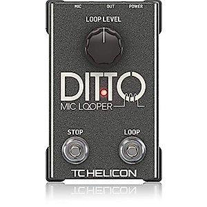 TC Helicon DITTO MIC LOOPER Easy to Use Two-Button Looper Pedal for Vocals and Acoustic Instruments