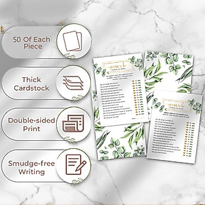 Hat Acrobat Guess Who Mommy or Daddy Baby Shower Game Cards - 50 Double-Sided Greenery Baby Shower Games Mommy or Daddy Game Cards