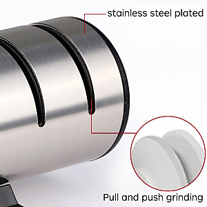 TAIDEA Manual Knife Sharpeners 15 and 20-Degree for Serrated and Straight Knives Diamond Abrasives, 3-Stage