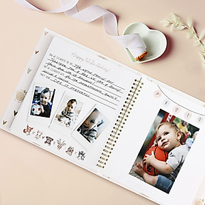 Timeless Woodland Baby Memory Book - Gender Neutral First 5 Year Scrapbook to Record Milestones from Birth to Age 5