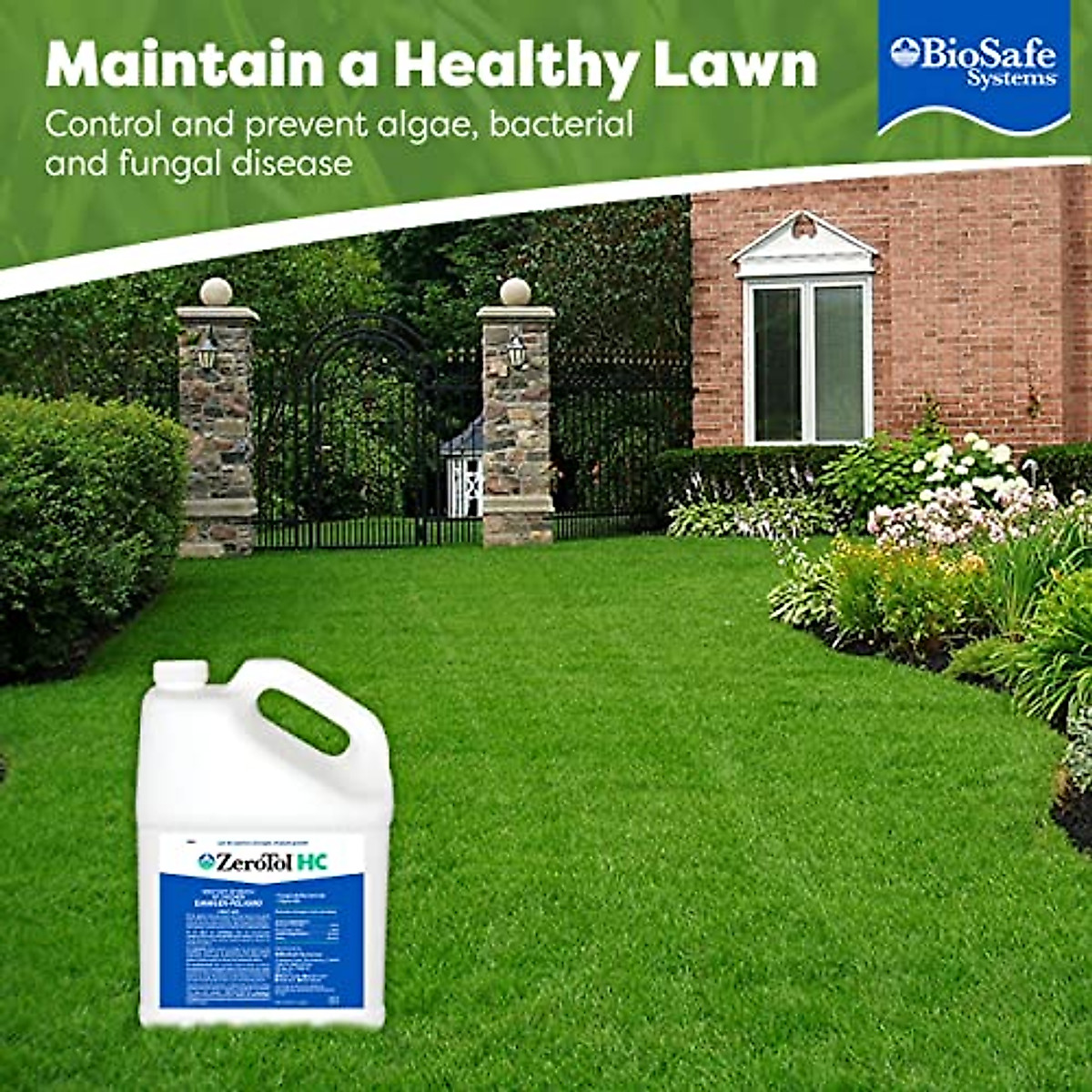 BioSafe Systems ZeroTol HC, Broad Spectrum Algaecide, Bactericide, and Fungicide, Peroxyacetic Acid, Kills Mold, Single 6200-1, 1 Gallon