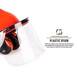 TR Industrial Forestry Safety Helmet and Hearing Protection System (Orange)