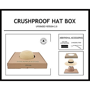 Pineapple&Star Jeune Wide Brim Sun Straw Beach Hat Fine Braid UPF50+ for Women (Small, Beige)