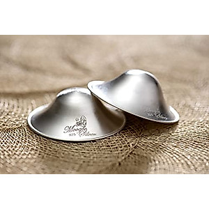 The Original Silver Nursing Cups - Nipple Shields for Nursing Newborn - Newborn Essentials Must Haves - Nipple Covers Breastfeeding - 925 Silver (2 Count (Pack of 1))