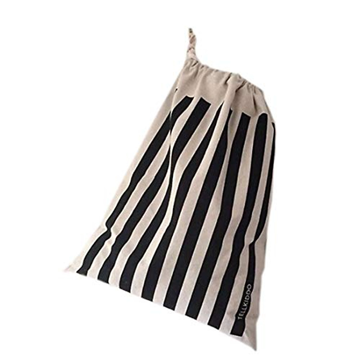 Mvchifay Laundry Bag Large Drawstring Canvas Toy Clothes Wash Storage Collapsible Reusable Baby Gift Holder for Travel College Bathroom (Stripes Pattern)