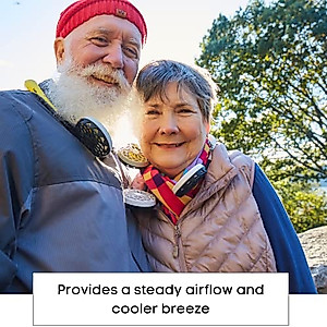 SPICE OF LIFE Portable Neck Fan - Hands-Free Wireless W Fan 2nd Edition - Rechargeable Battery, 2.5 to 7 Hour Life, 3 Speed Settings, Stimulating Breeze Helps Prevent Sleepiness While Driving