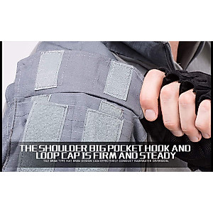 HAN·WILD Men's Tactical Military Suits Long Sleeve Rip-Stop Uniforms Combat Shirt and Pants Elbow Knee Pads (Gray, XL(132~154LB))