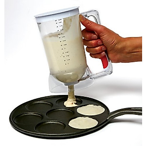 Norpro 1013 Batter Dispenser Clear/Red, 4 cup