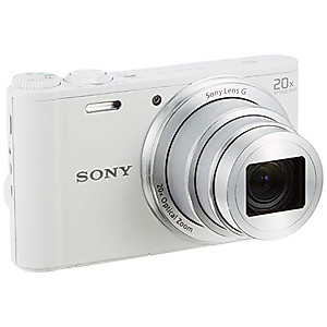 Sony DSCWX350 18 MP Digital Camera (White) (Renewed)