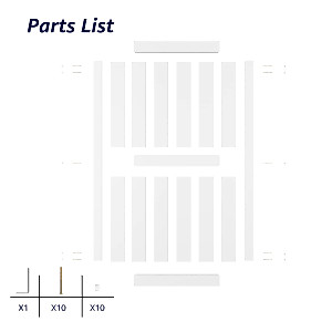 COSHOMER 42in x 84in White Sliding Barn Door, Solid Barn Door Slab Covered with Water-Proof PVC Surface, MDF, Easy Assembly, H-Frame