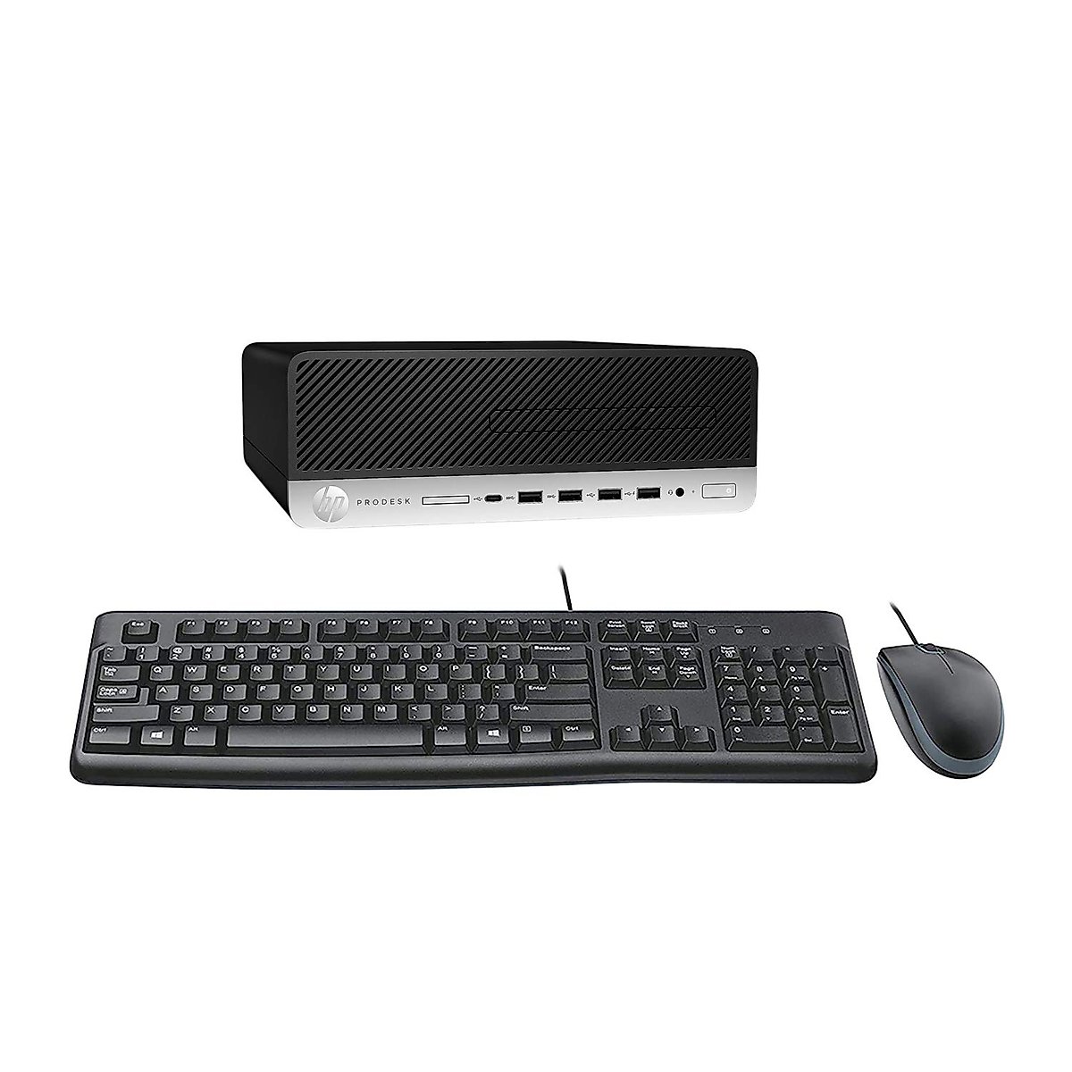 HP ProDesk 600 G5 SFF PC Bundle with Keyboard and Intel i7-9700, 8GB DDR4 RAM, 1TB SATA HDD, Intel UHD Graphics 630, Windows 10 Pro