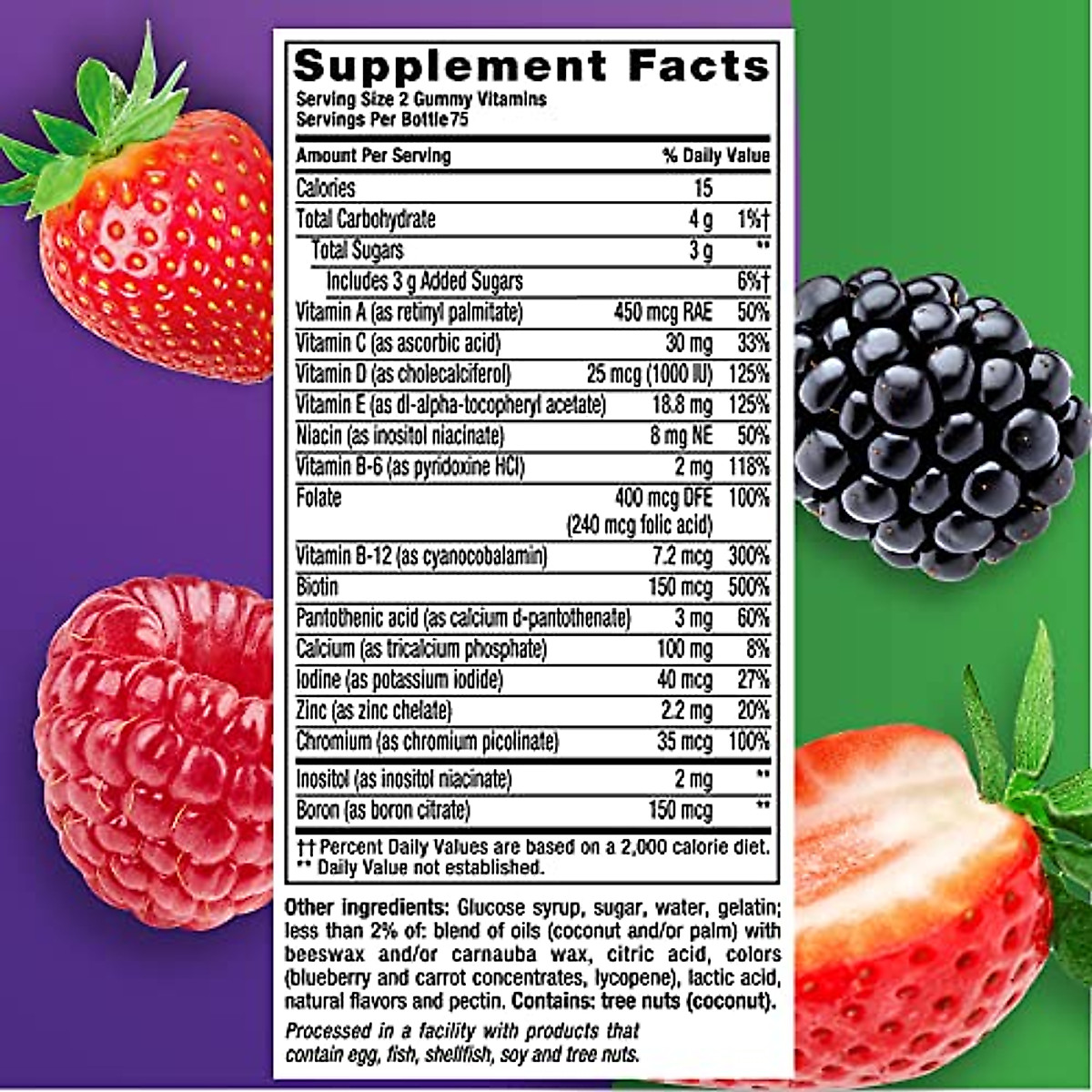 vitafusion Women’s Daily Gummy Multivitamin: vitamin C & E, Delicious Berry Flavors, 150ct (75 day supply), from America’s number one Gummy Vitamin Brand