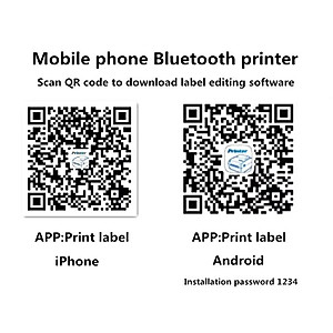 with U Disk (Driver.Software, Video are in U Disk) Label Maker Printer Thermal Barcode Shipping Printer Bluetooth and USB 110mm 4X6 Shipping Sticker Label Printer 4 inch (USB+Bluetooth Port)