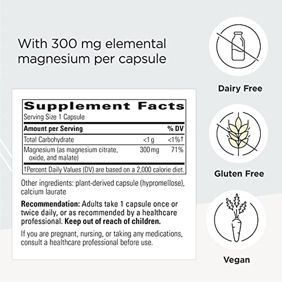 Integrative Therapeutics Tri-Magnesium - Supports Healthy Bones & Teeth* - Supports Cardiovascular & Neurological Function* - Promotes Calm* - 90 Capsules
