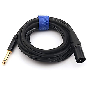 NANYI 6.35mm (1/4 Inch) Male TS Male to XLR Interconnect Audio microphone Cable (XLR-F-1.6FT)