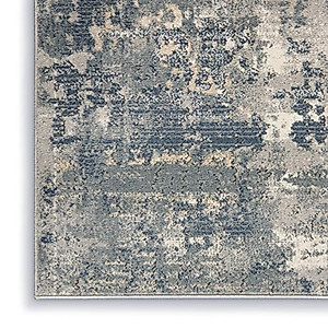 Nourison Concerto Abstract Grey/Beige 5'3" x 7'3" Area -Rug, Easy -Cleaning, Non Shedding, Bed Room, Living Room, Dining Room, Kitchen (5x7)