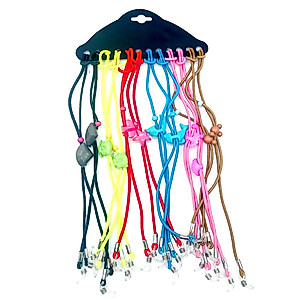 ACKLLR 12 Pieces Kids Eye Glasses Strap,with 12 Pair Silicone Ear Grip Holder,Adjustable Anti-slip Eyeglass Retainer Hooks for Sports Sunglasses Boys Girls