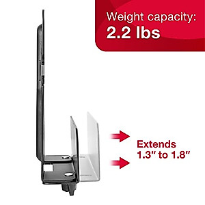 RCA Streaming Player Wall Mount – Easily Mount Streaming Box to Wall, Adjustable Base, Supports 2.2 Pounds, Universally Compatible – Apple TV, Roku, Fire TV, Sonos Port; Black