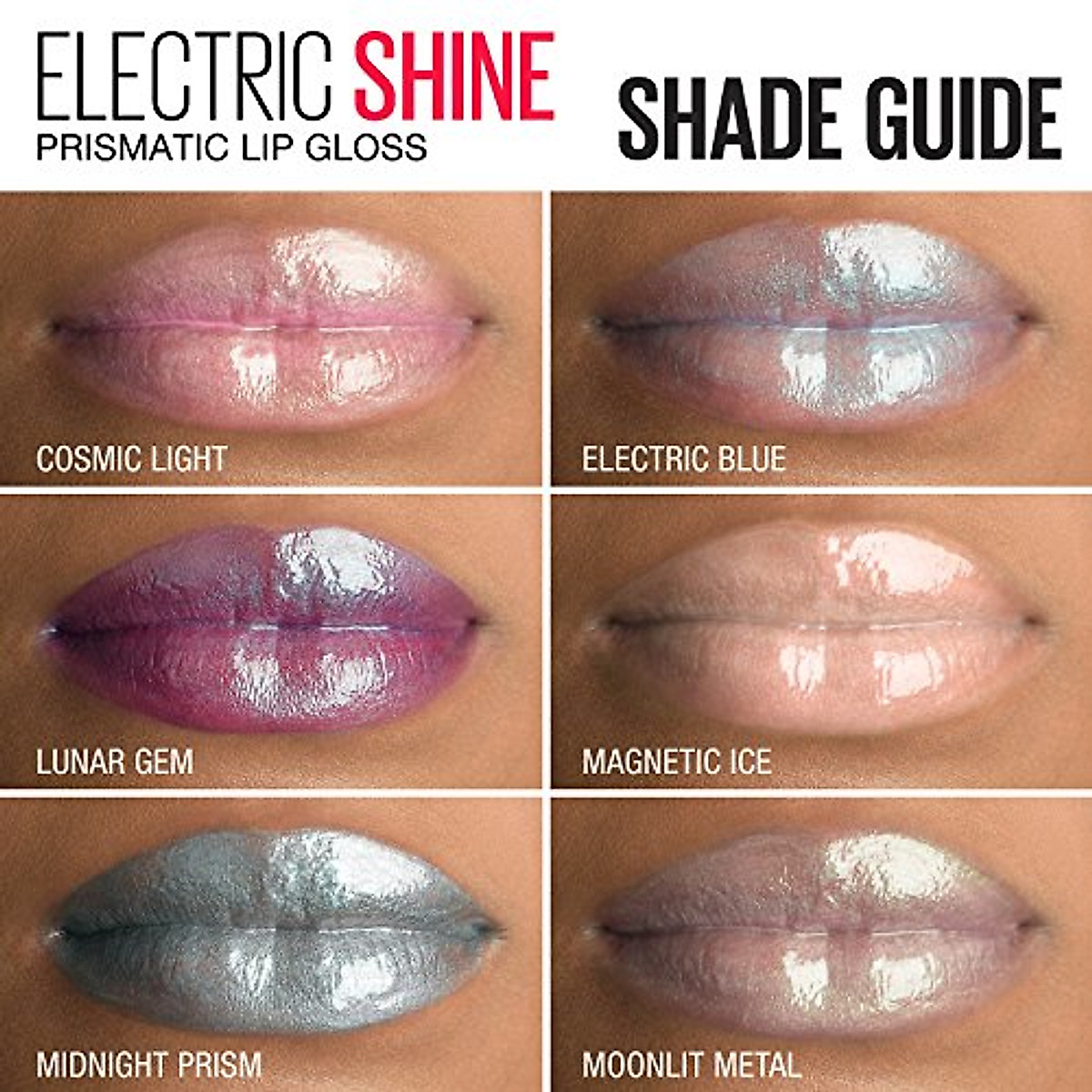Maybelline New York Lip Studio Electric Shine Prismatic Lip Gloss Makeup, Electric Blue, 0.17 fl. oz.